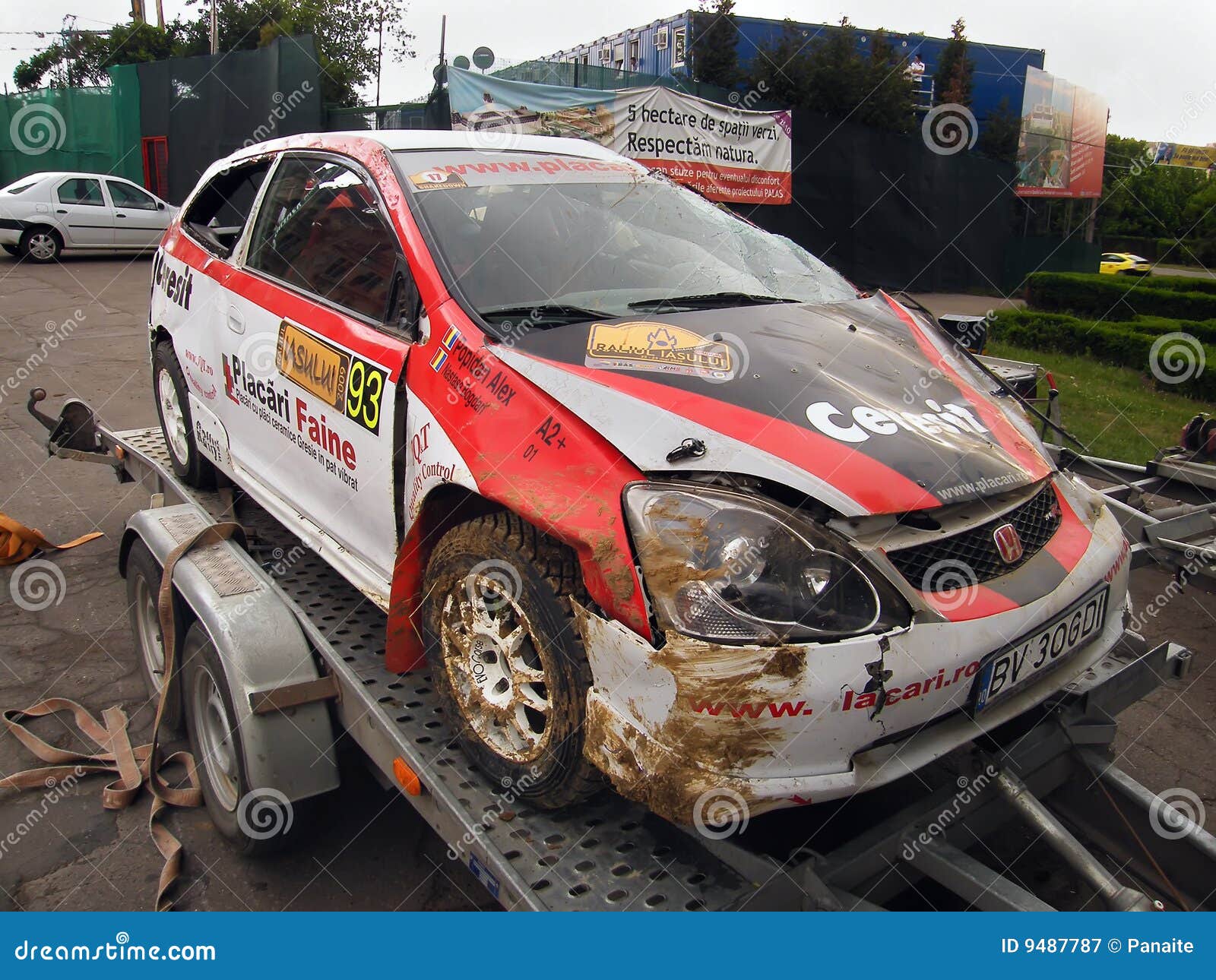 Wrecked Rally car editorial photography. Image of moldavia - 9487787