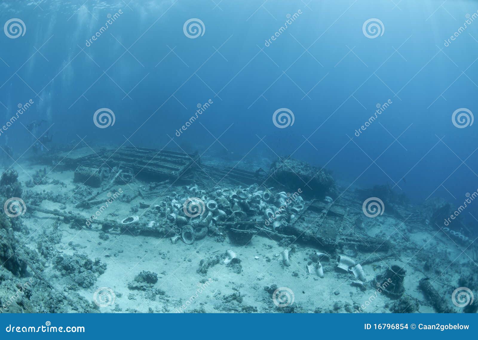 Wrecked Remains of the Cargo of a Shipwreck. Stock Photo - Image of ...