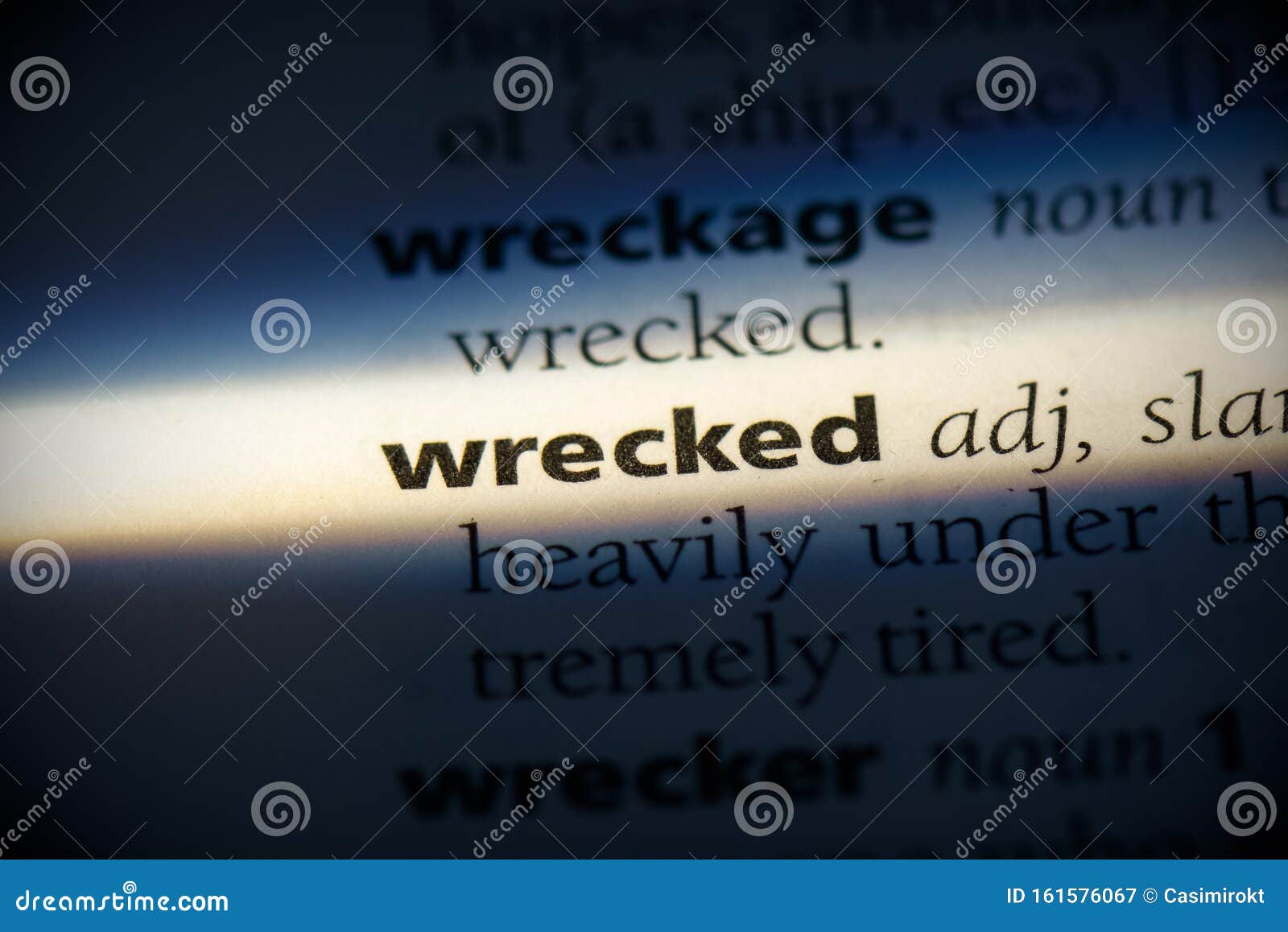 Wrecked stock image. Image of definition, highlighted - 161576067