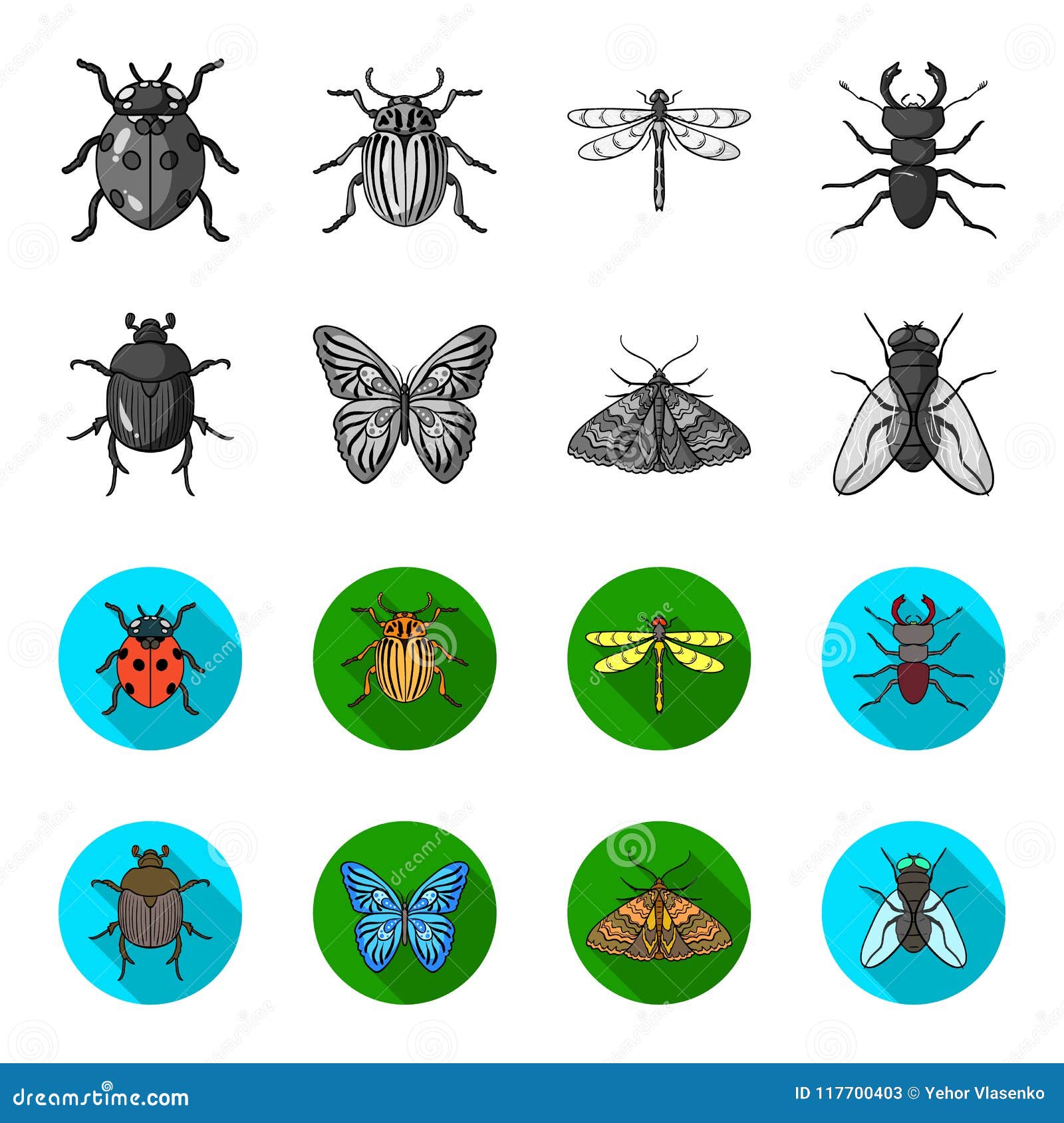 Wrecker, Parasite, Nature, Butterfly .Insects Set Collection Icons in ... Wrecker, Parasite, Nature, Butterfly .Insects Set Collection Icons in ...