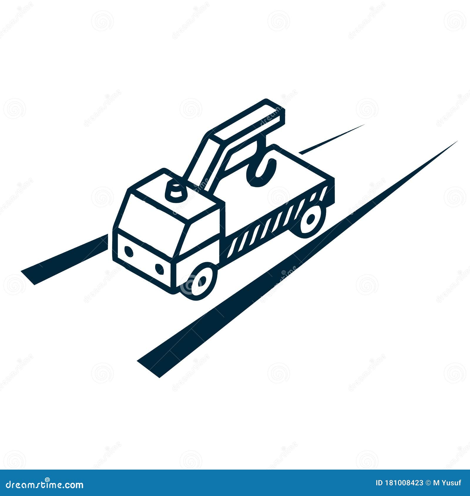 Wrecker Service Logo Vector Image Stock Vector - Illustration of load ...
