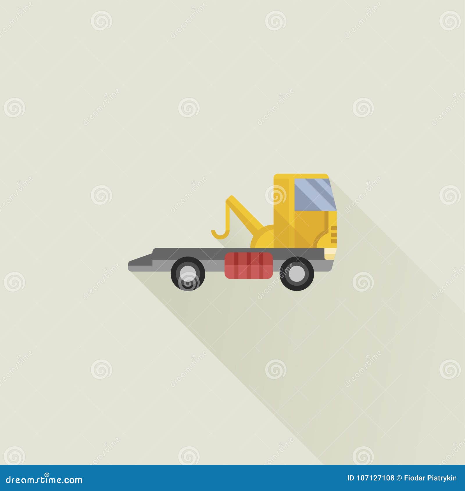 Wrecker Vector Icon Flat Style Stock Vector - Illustration of accident ...