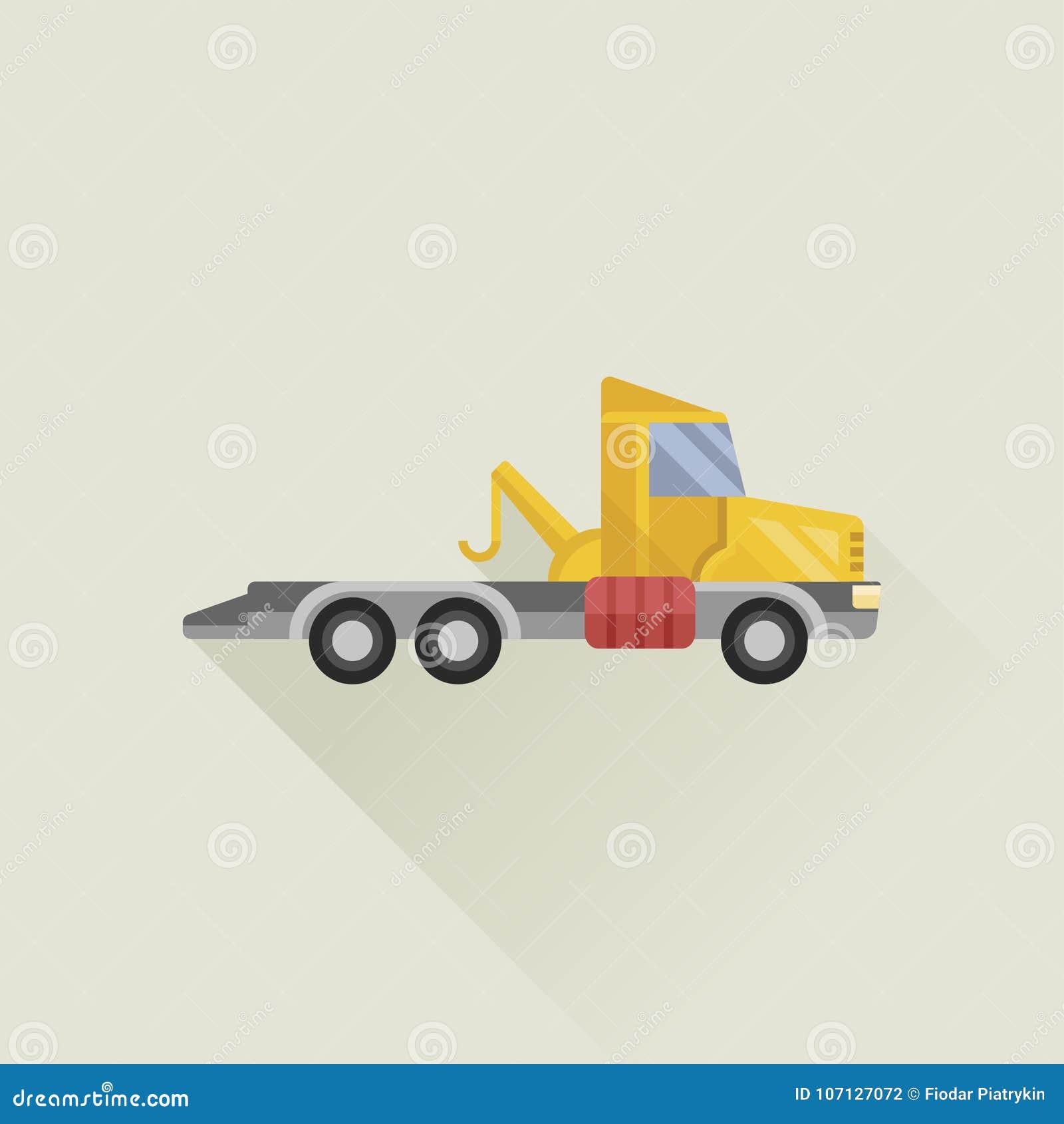 Wrecker Vector Icon Flat Style Stock Vector - Illustration of line ...