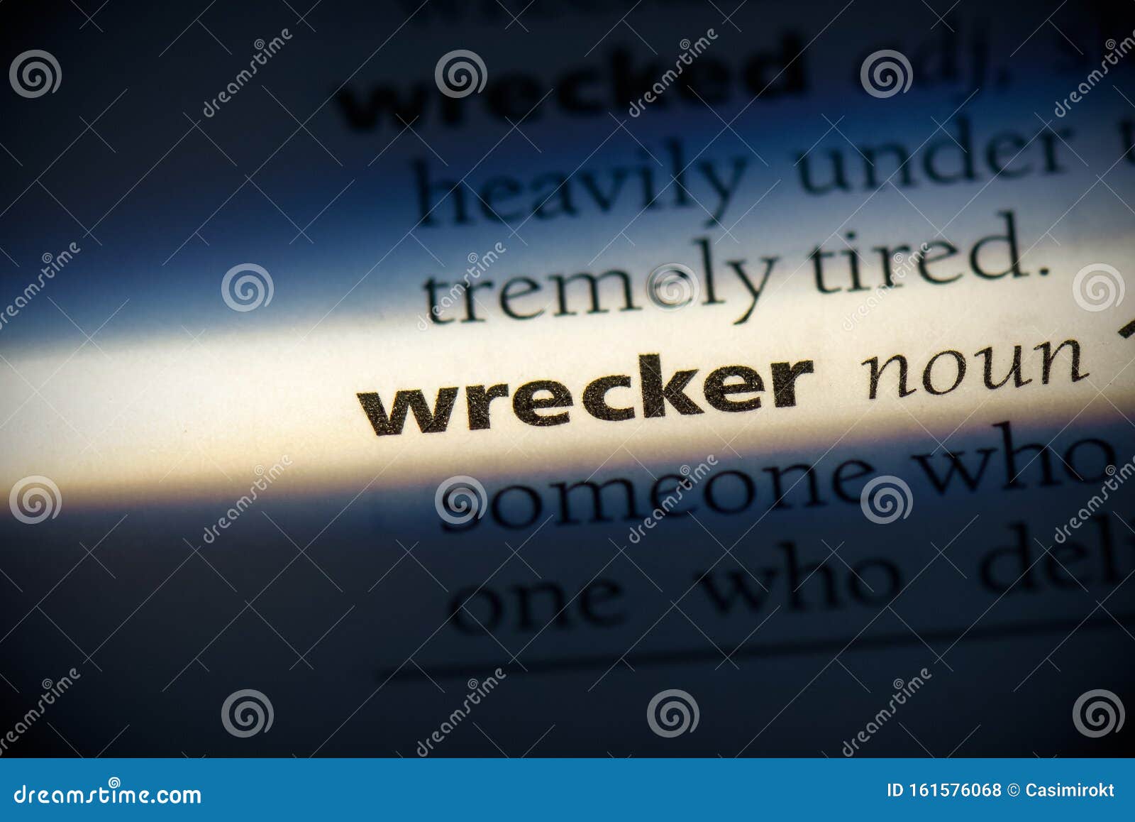 Wrecker stock photo. Image of text, reference, closeup - 161576068
