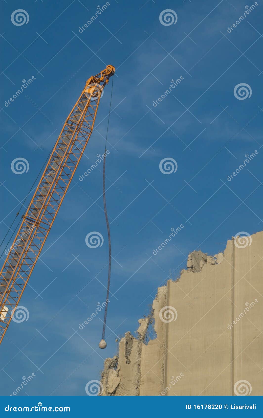 Wrecking Ball stock photo. Image of demolition, building - 16178220
