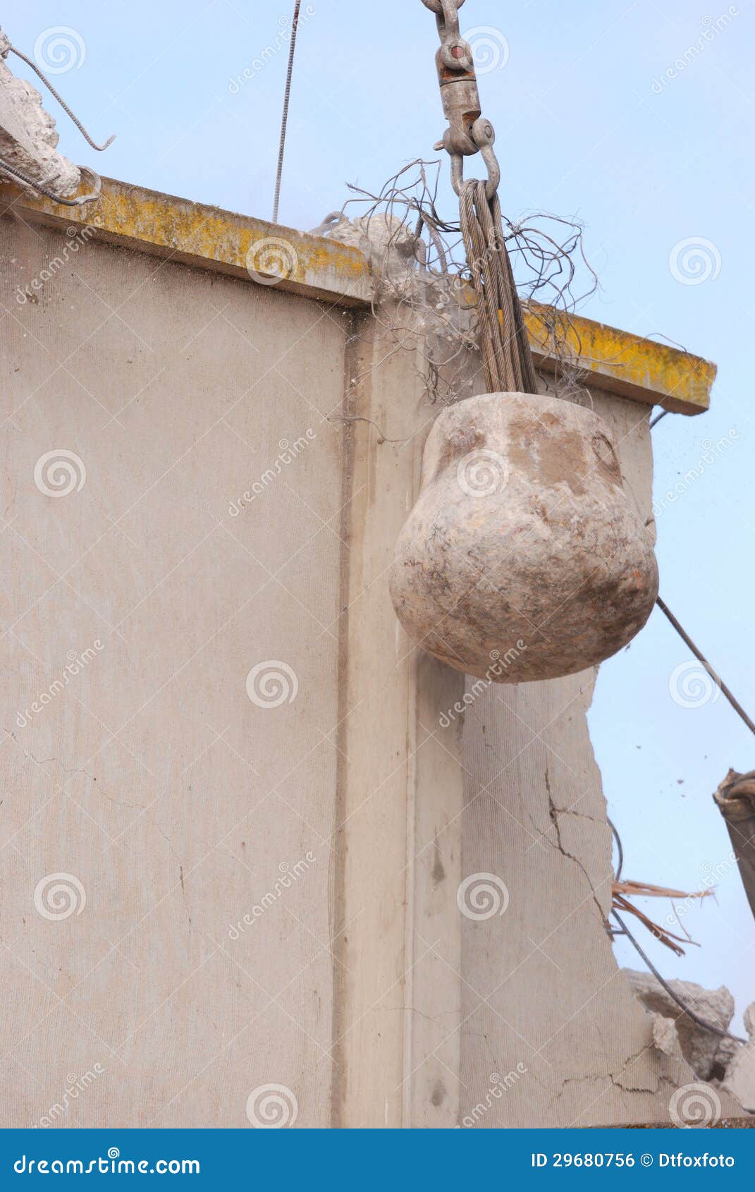 Wrecking Ball stock photo. Image of destroy, ball, smash - 29680756