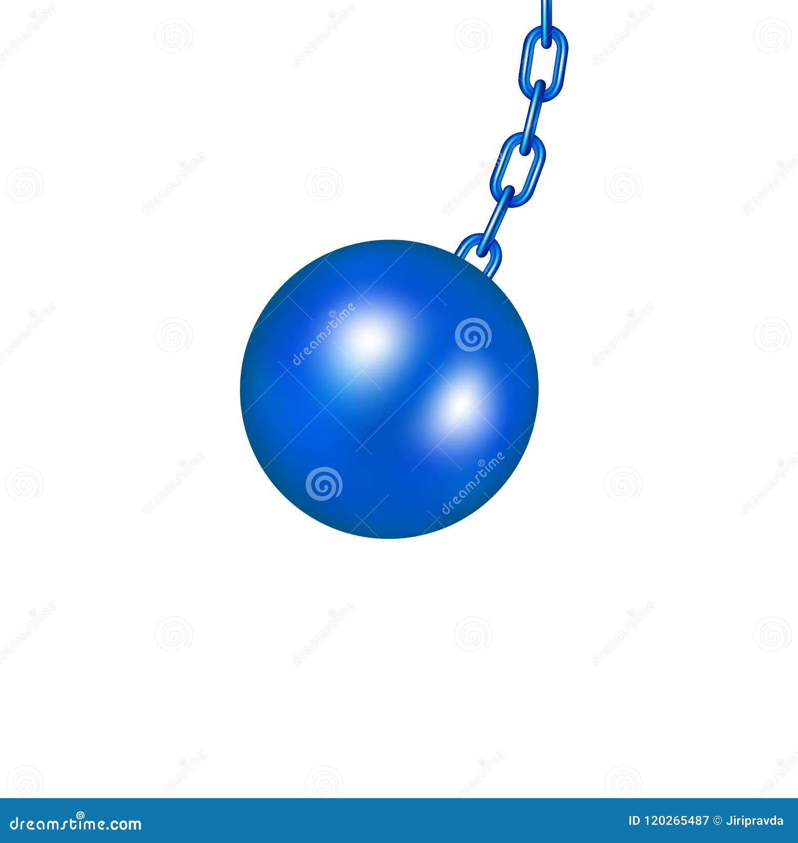 Wrecking Ball in Blue Design Stock Vector - Illustration of swinging ...
