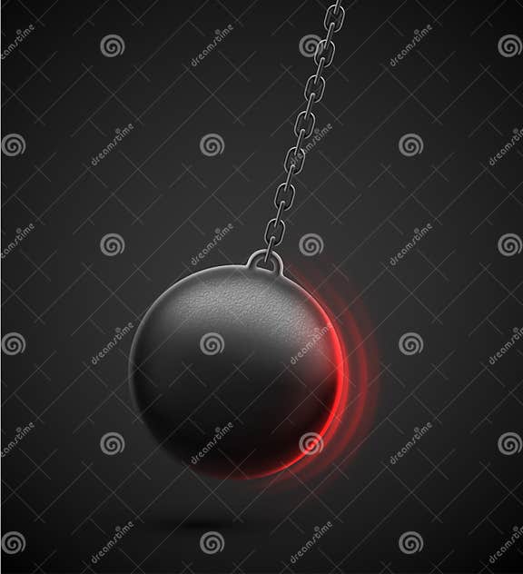 Wrecking Ball stock vector. Illustration of rebuild, demolition - 42436995