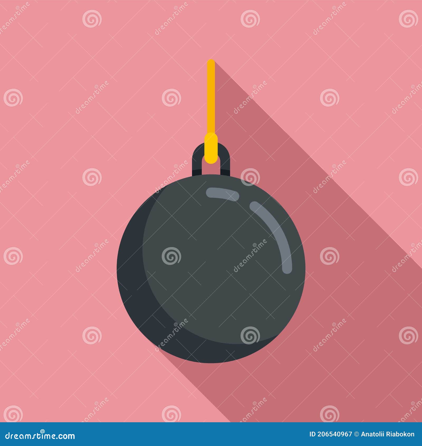 Wrecking Ball Icon, Flat Style Stock Illustration - Illustration of ...