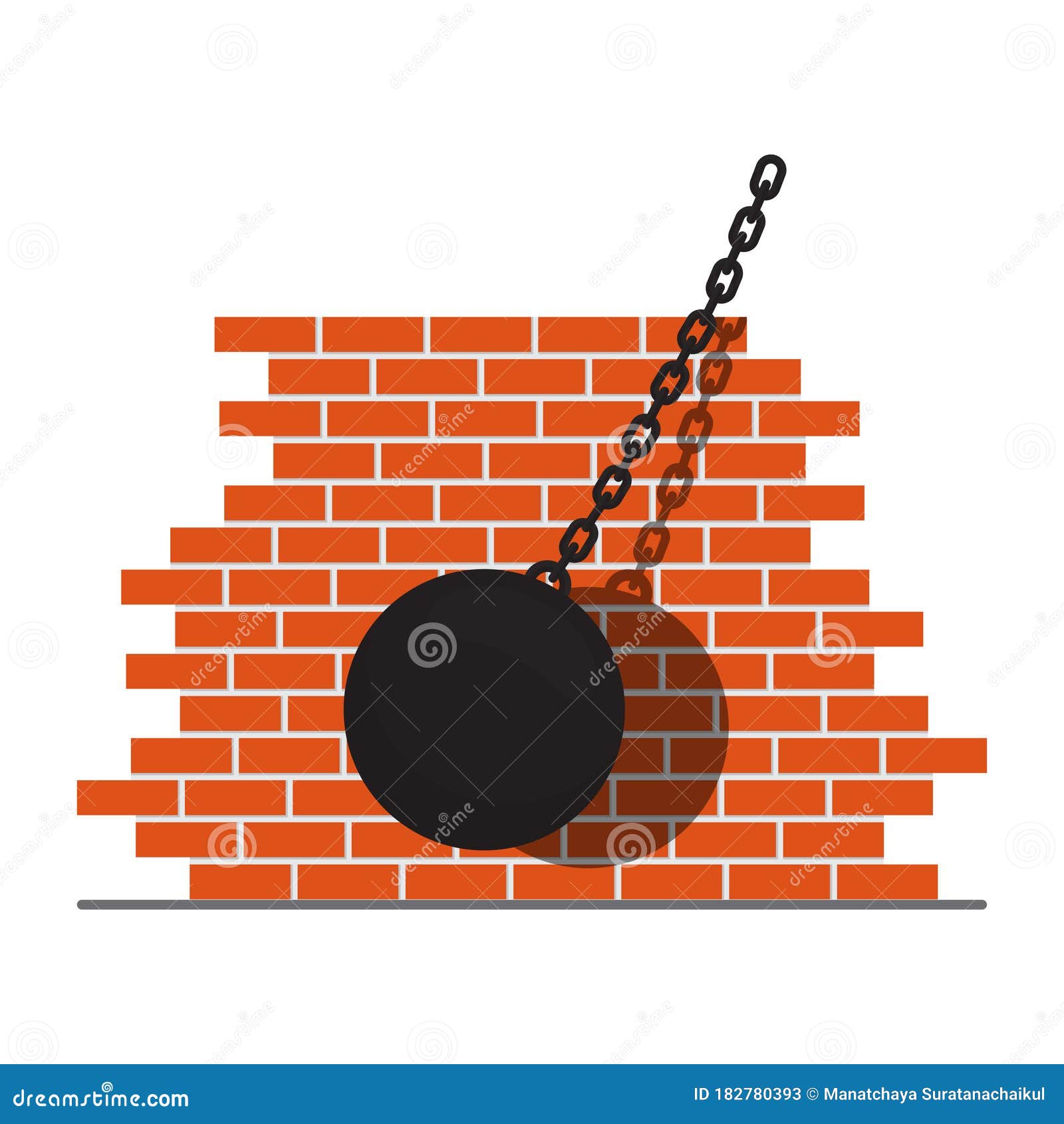 Wrecking Ball Icon Isolated on White Background Stock Vector ...