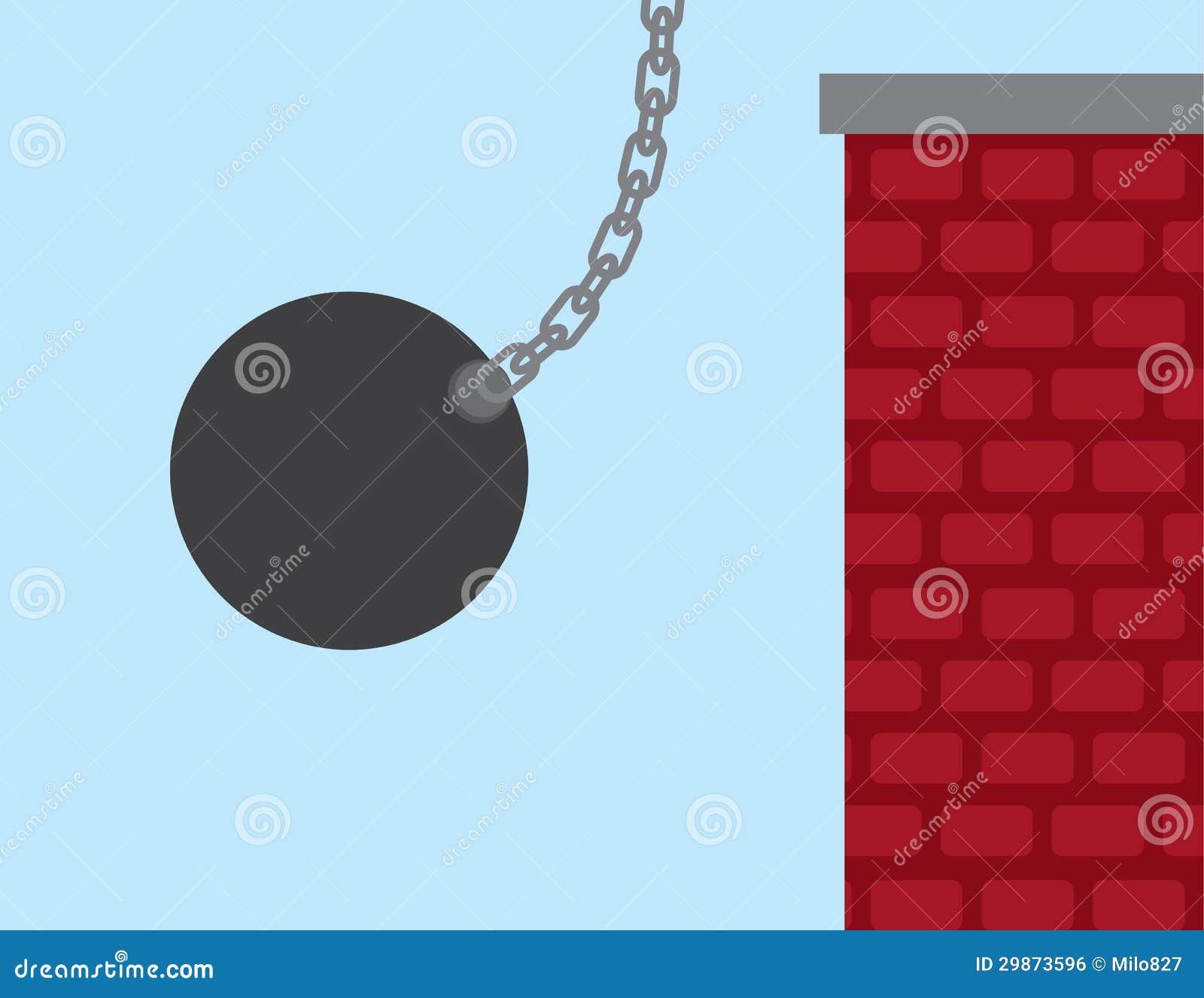 Wrecking Ball Building stock vector. Illustration of wreck - 29873596