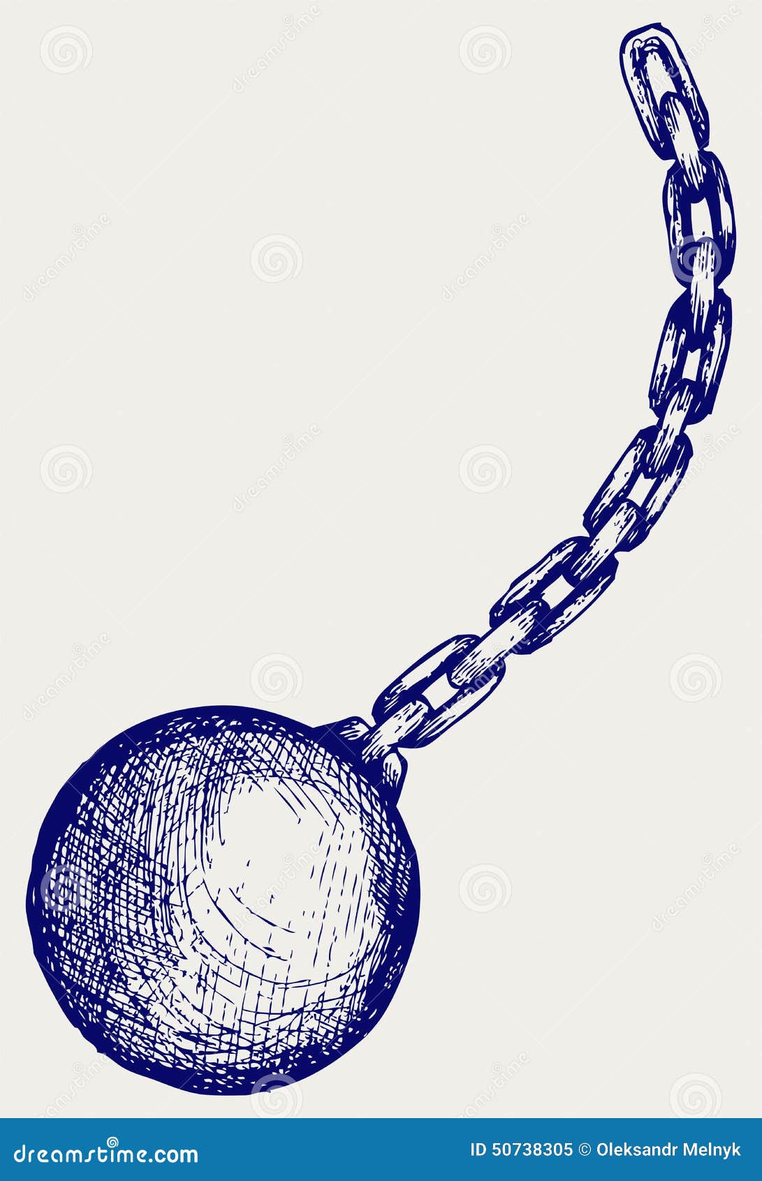 Wrecking ball stock vector. Illustration of alert, doodle - 50738305