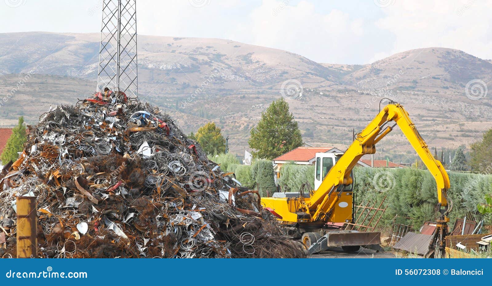 Wrecking Yard stock photo. Image of metal, scrapyard - 56072308