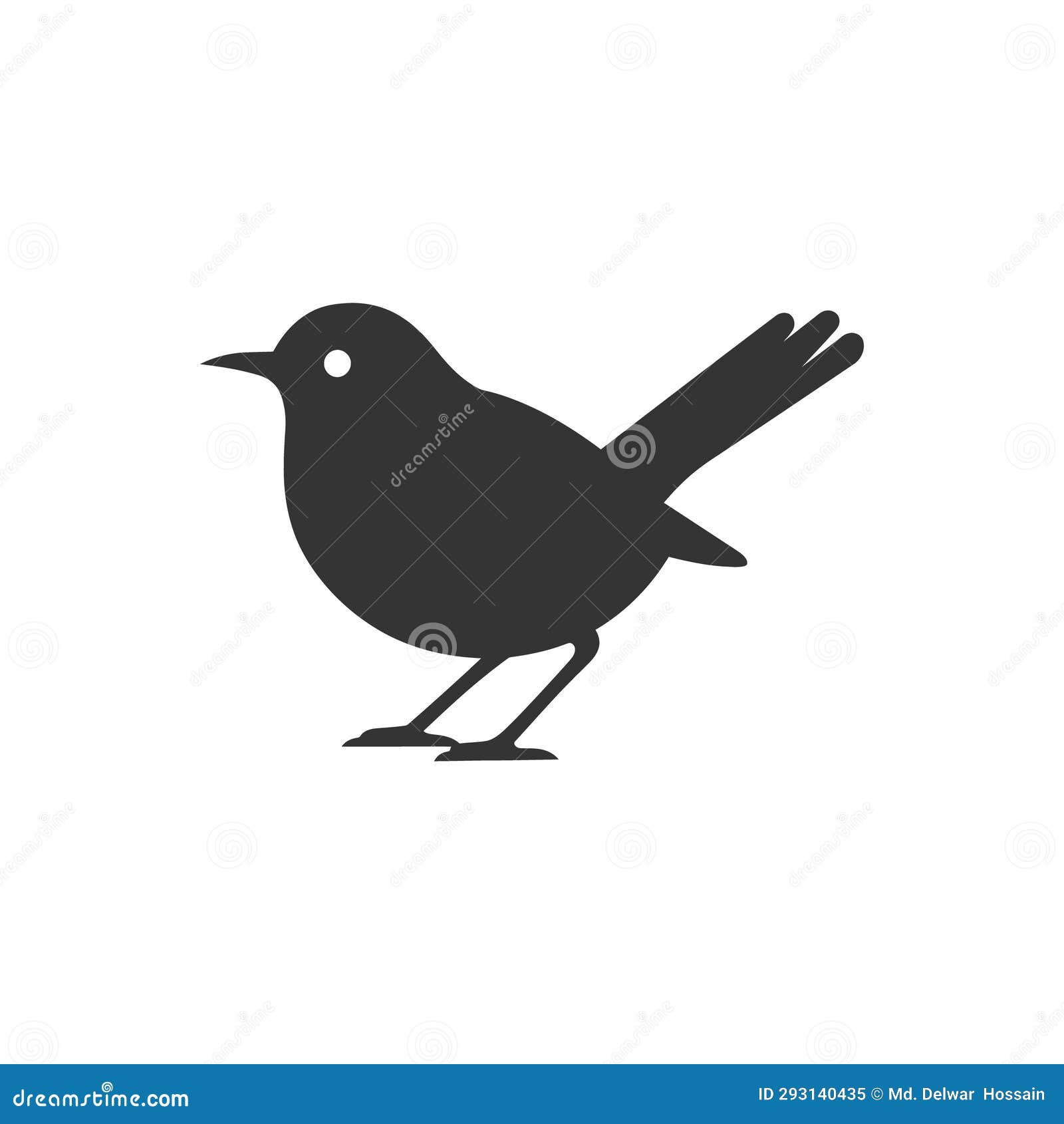 Wren bird icon stock vector. Illustration of sketch - 293140435