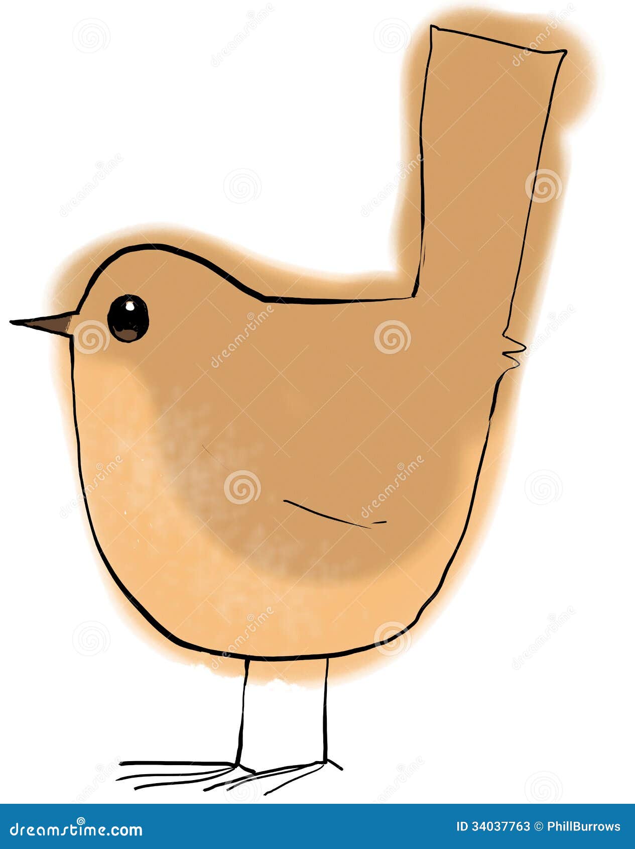 Wren bird stock illustration. Illustration of small, wren - 34037763