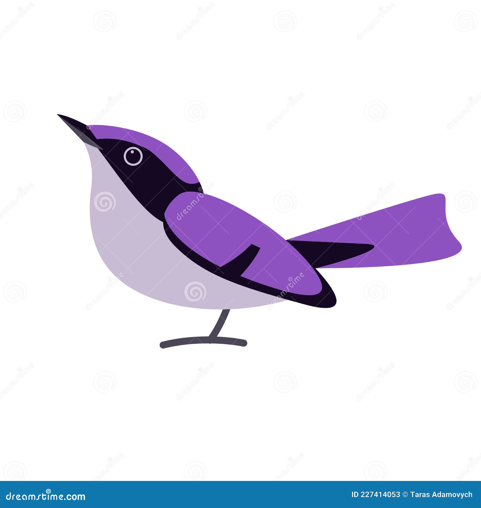 Wren Bird, Vector Illustratio, Flat Style, Side Stock Vector ...