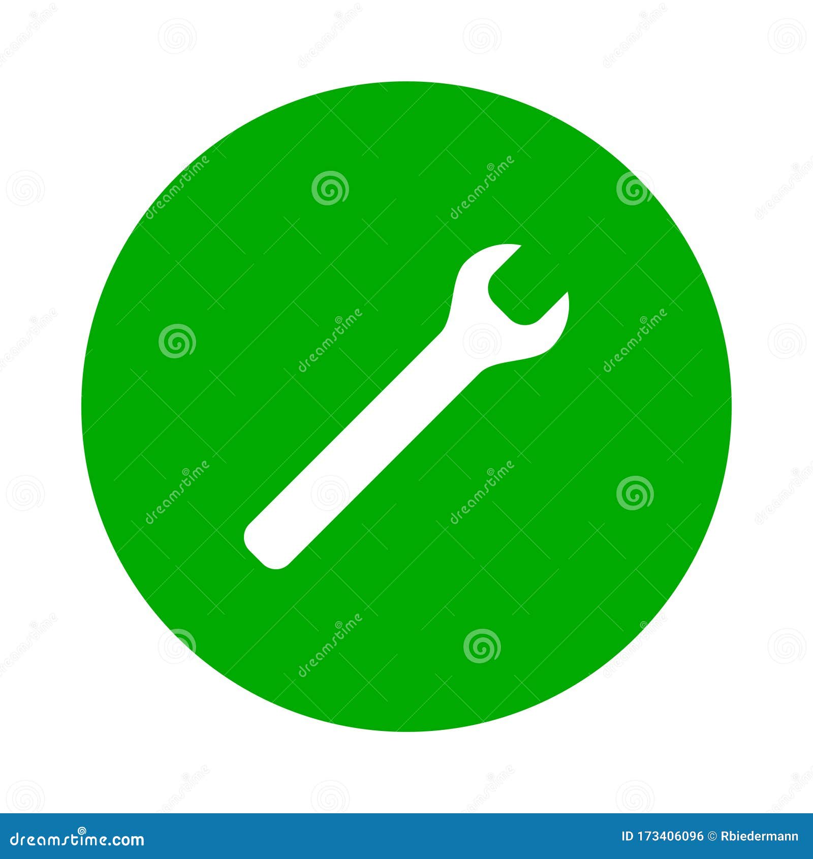 Wrench and circle stock vector. Illustration of tool - 173406096