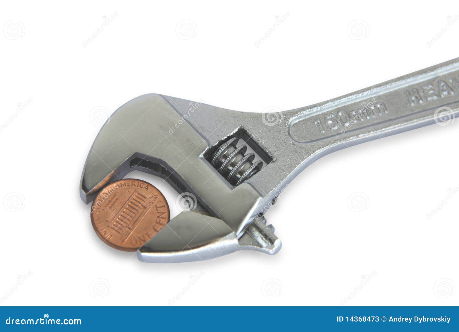 Wrench and coin stock image. Image of fastening, money - 14368473