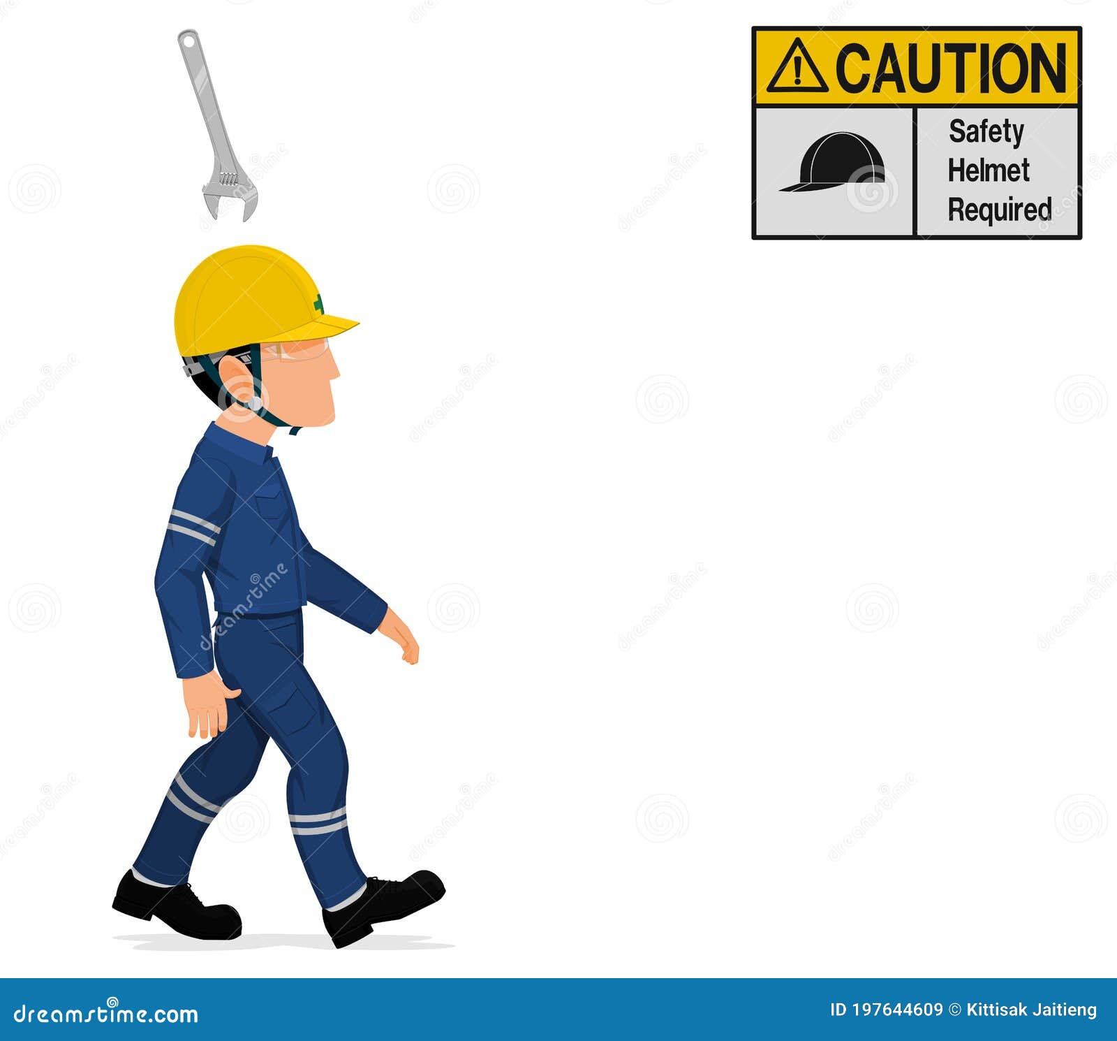 Falling Worker Cartoon Vector | CartoonDealer.com #50814639