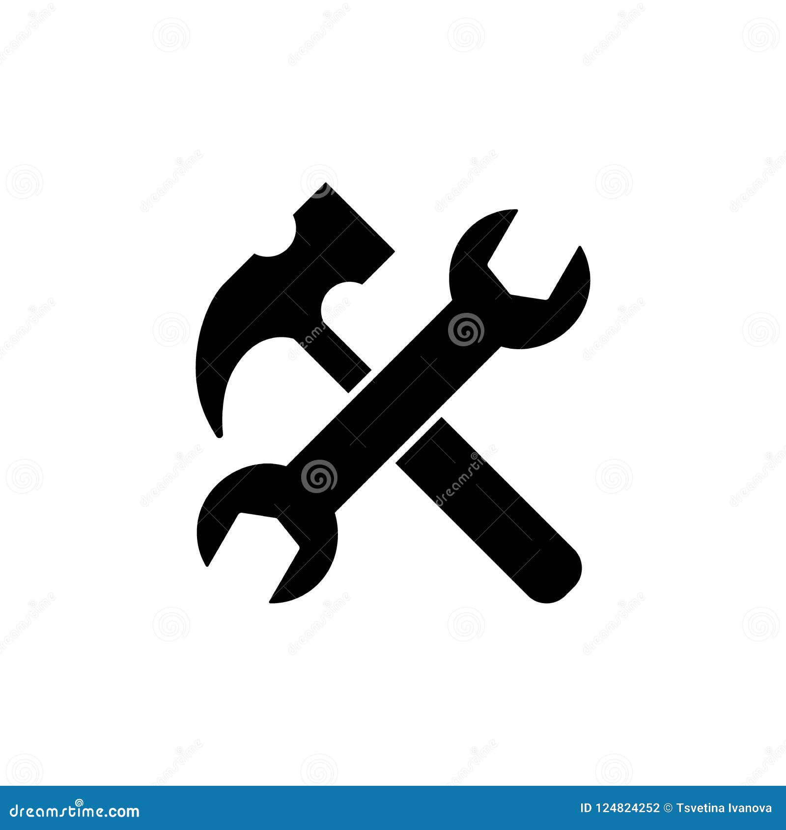 Wrench and Hammer Crossed Icons. Settings, Tools Web Icon. Spanner and ... Wrench and Hammer Crossed Icons. Settings, Tools Web Icon. Spanner and ...