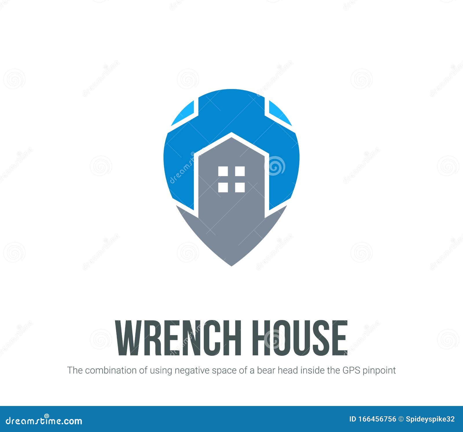 Wrench House Pinpoint. Isolated Vector Illustration Stock Vector ...