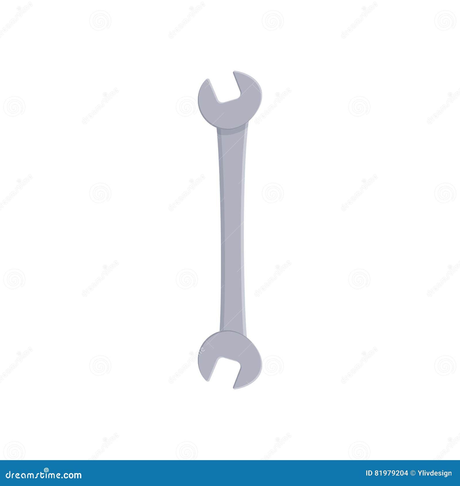 Wrench Icon in Cartoon Style Stock Vector - Illustration of gear ...