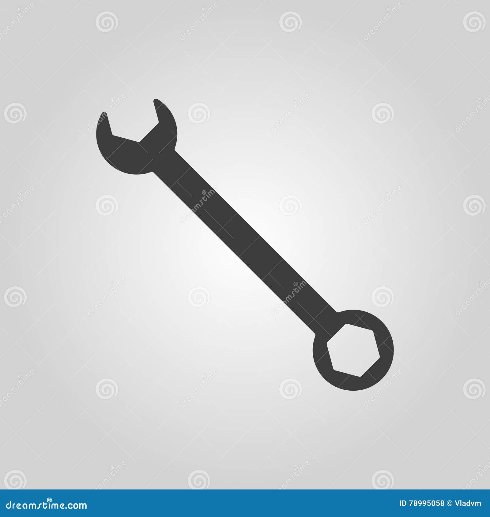 The Wrench Icon. Settings Symbol Stock Vector - Illustration of concept ...