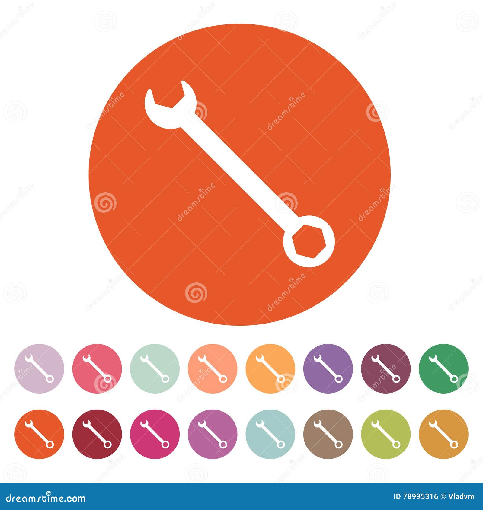 The Wrench Icon. Settings Symbol Stock Vector - Illustration of concept ...