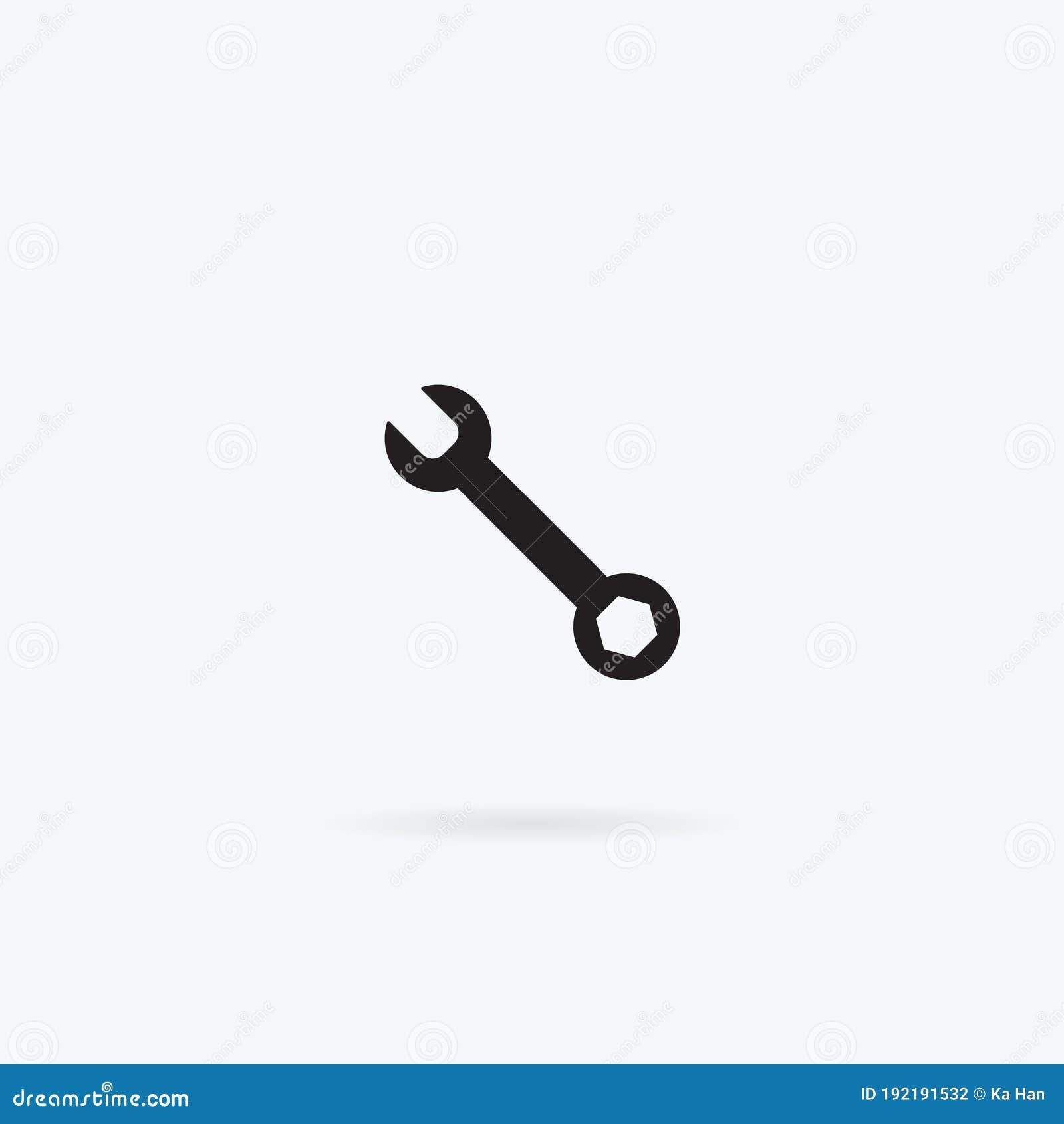 Wrench Icon Vector in Trendy Style. Spanner Symbol Illustration Stock ...