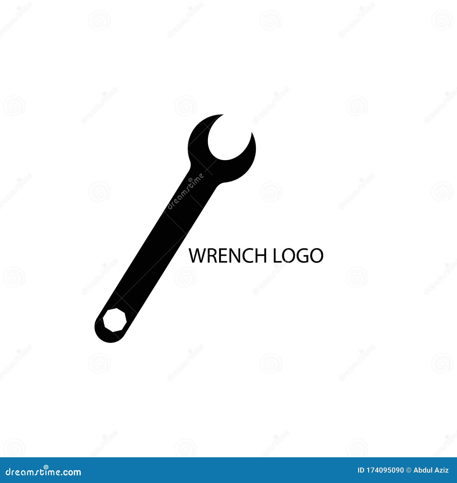 Wrench Illustration Logo Vector Stock Vector - Illustration of handyman ...