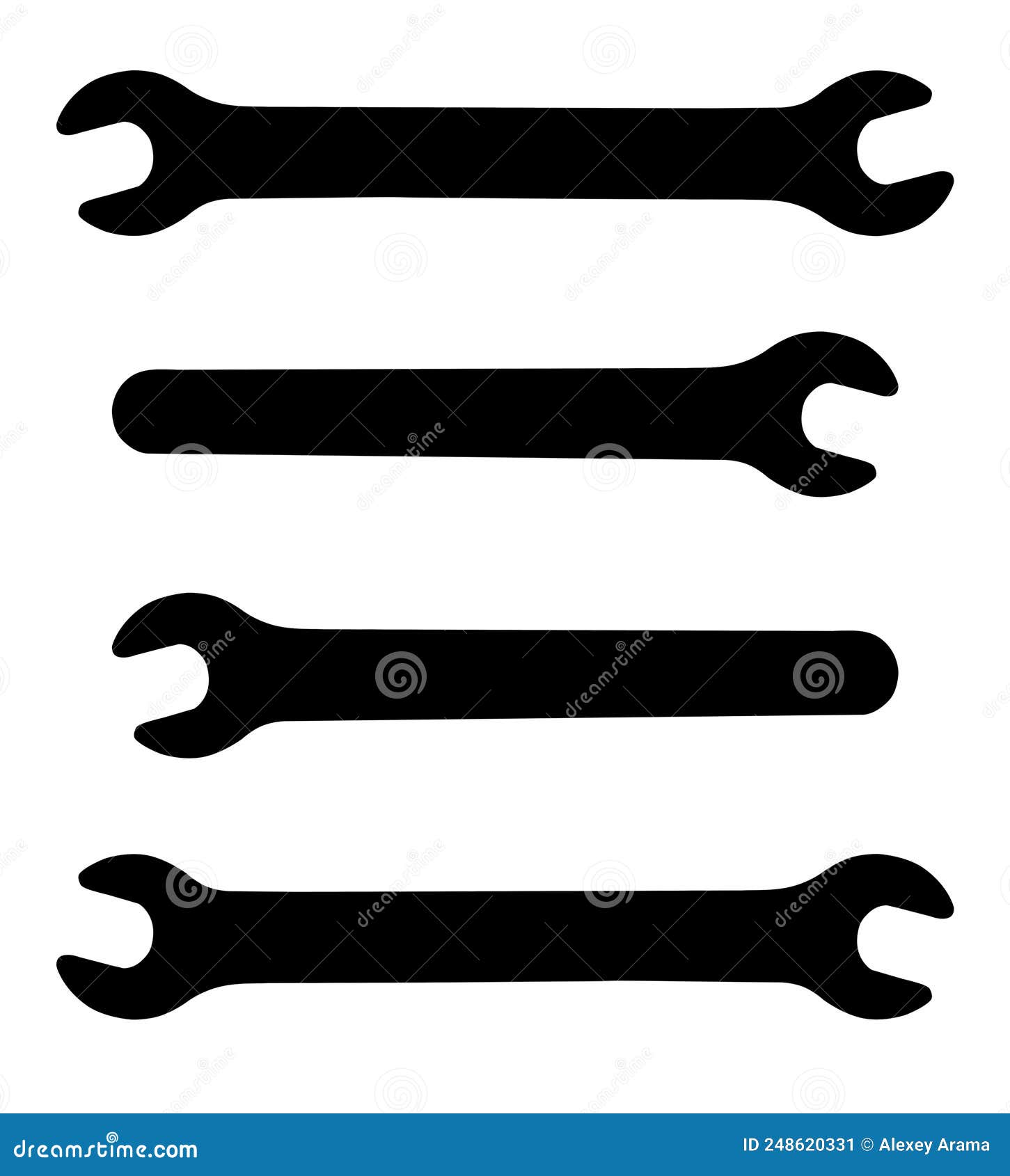 Wrench, Improvised Repair Tool, on a White Background, Collage Stock ... Wrench, Improvised Repair Tool, on a White Background, Collage Stock ...