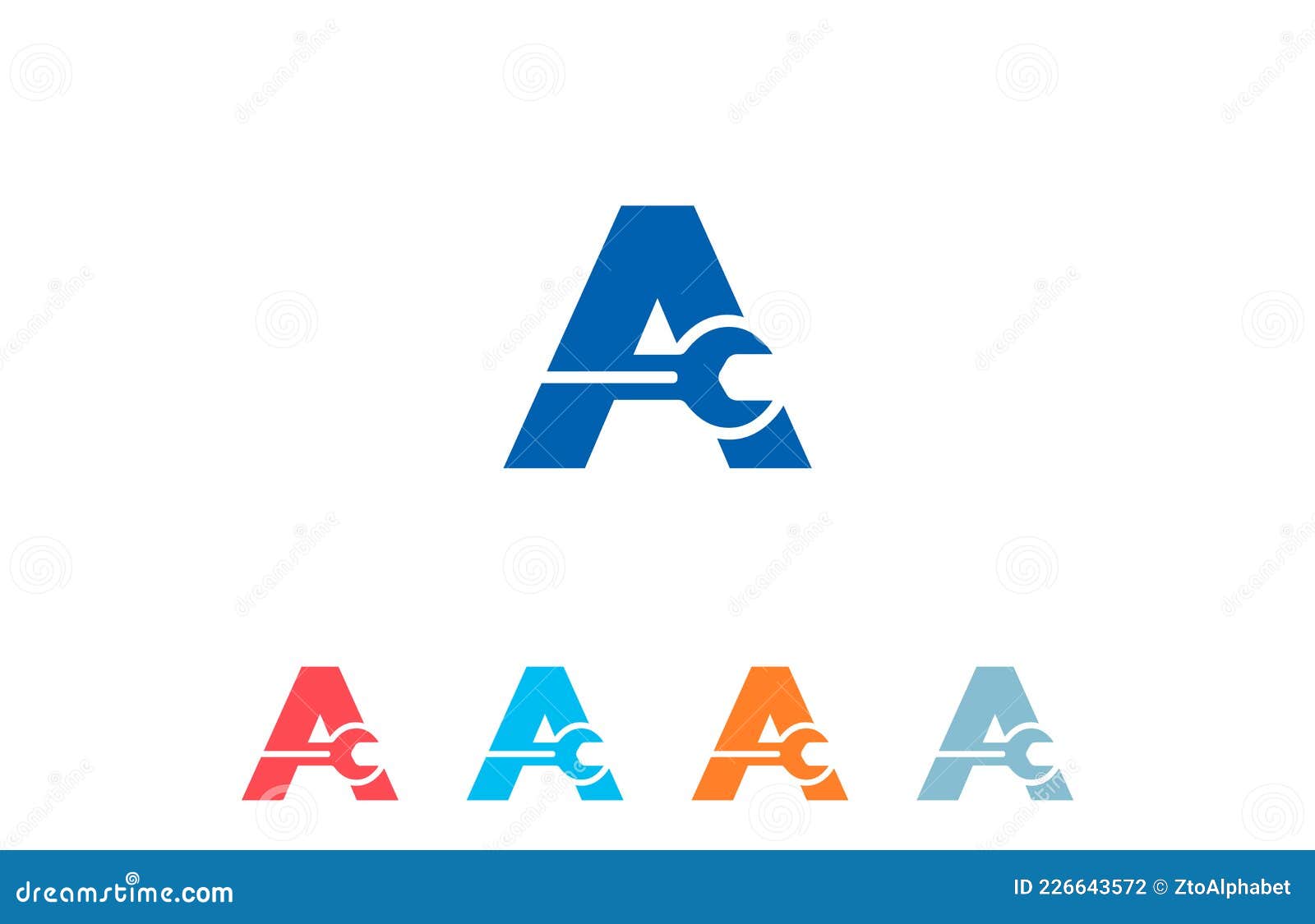 Wrench with Initial Letter a Construction Logo Stock Vector ...