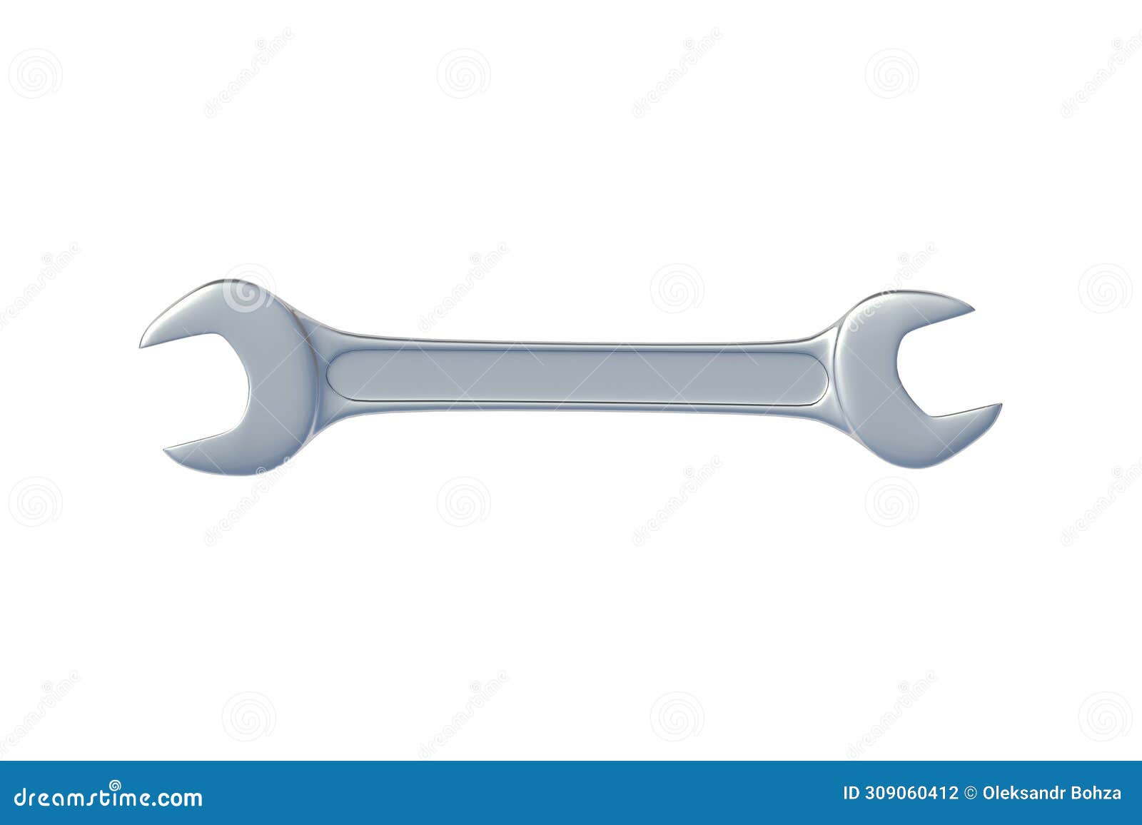 Wrench Isolated on White Background. Metal Spanner in Workshop. Repair ...