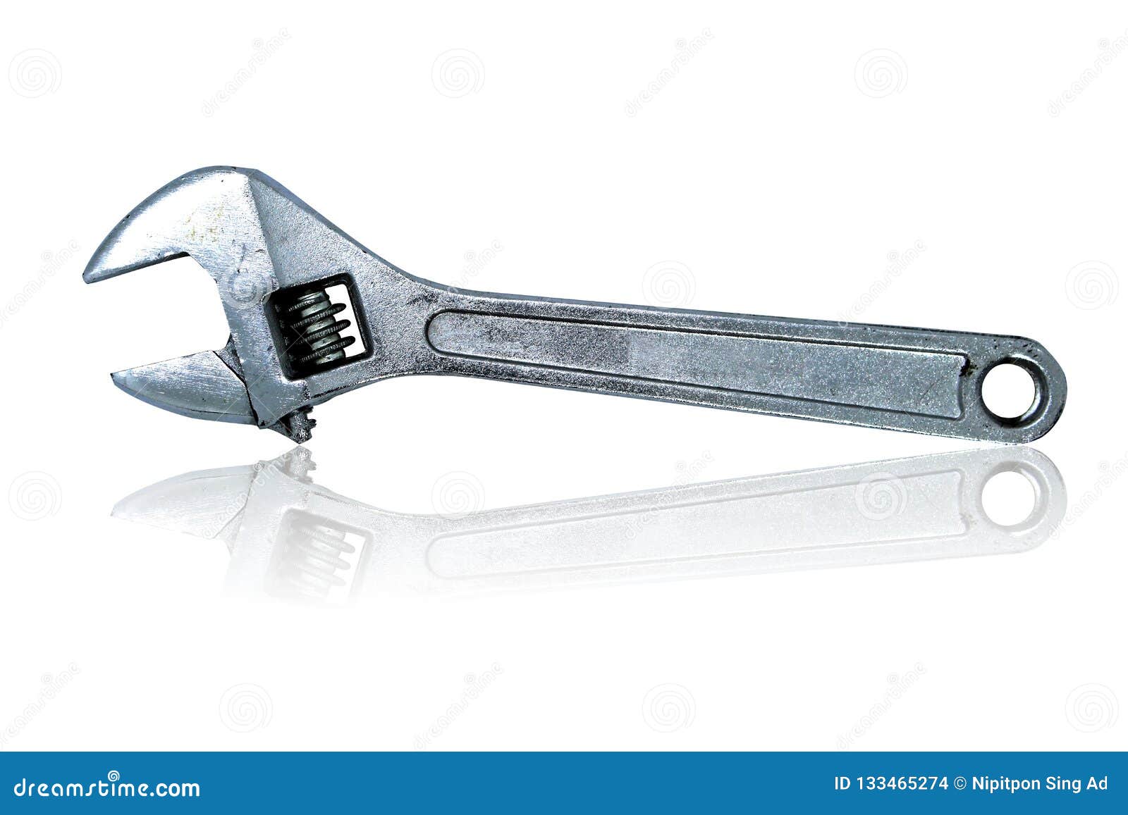 Wrench Isolated on White Background Stock Photo - Image of icon, work ...
