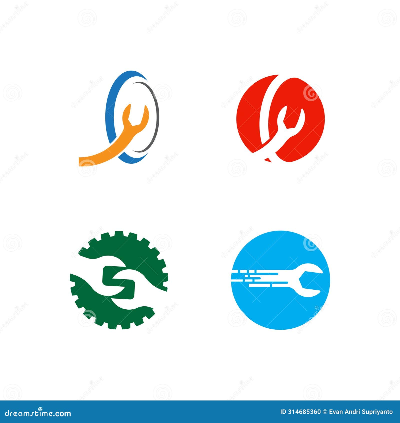 Wrench Logo Vector Flat Symbol Design Stock Vector - Illustration of ...