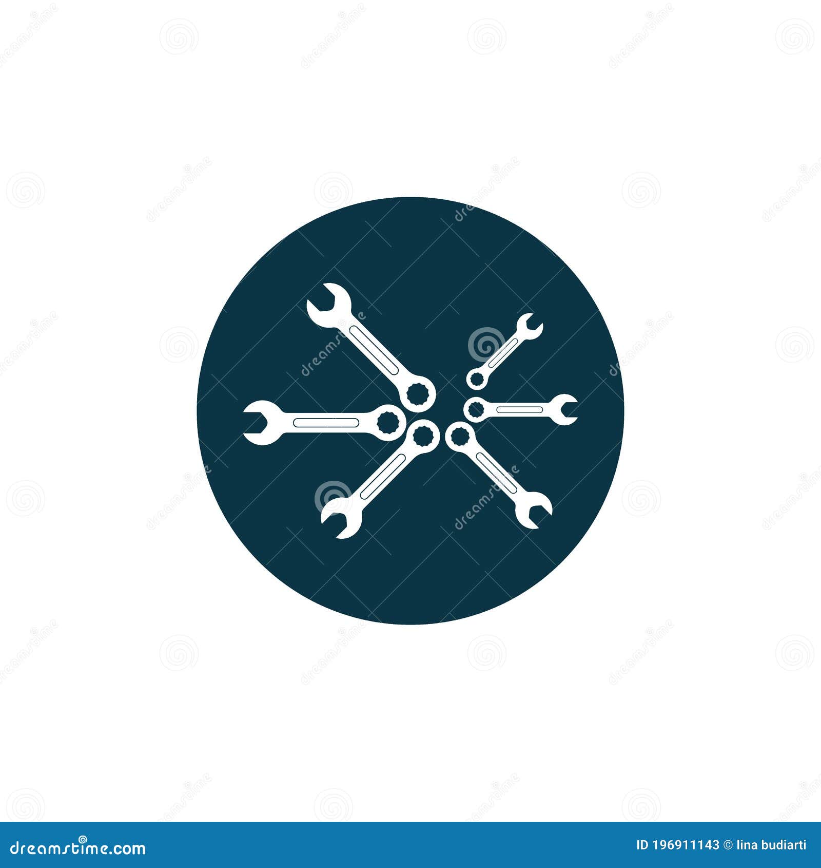 WRENCH logo stock vector. Illustration of wrench, detail - 196911143
