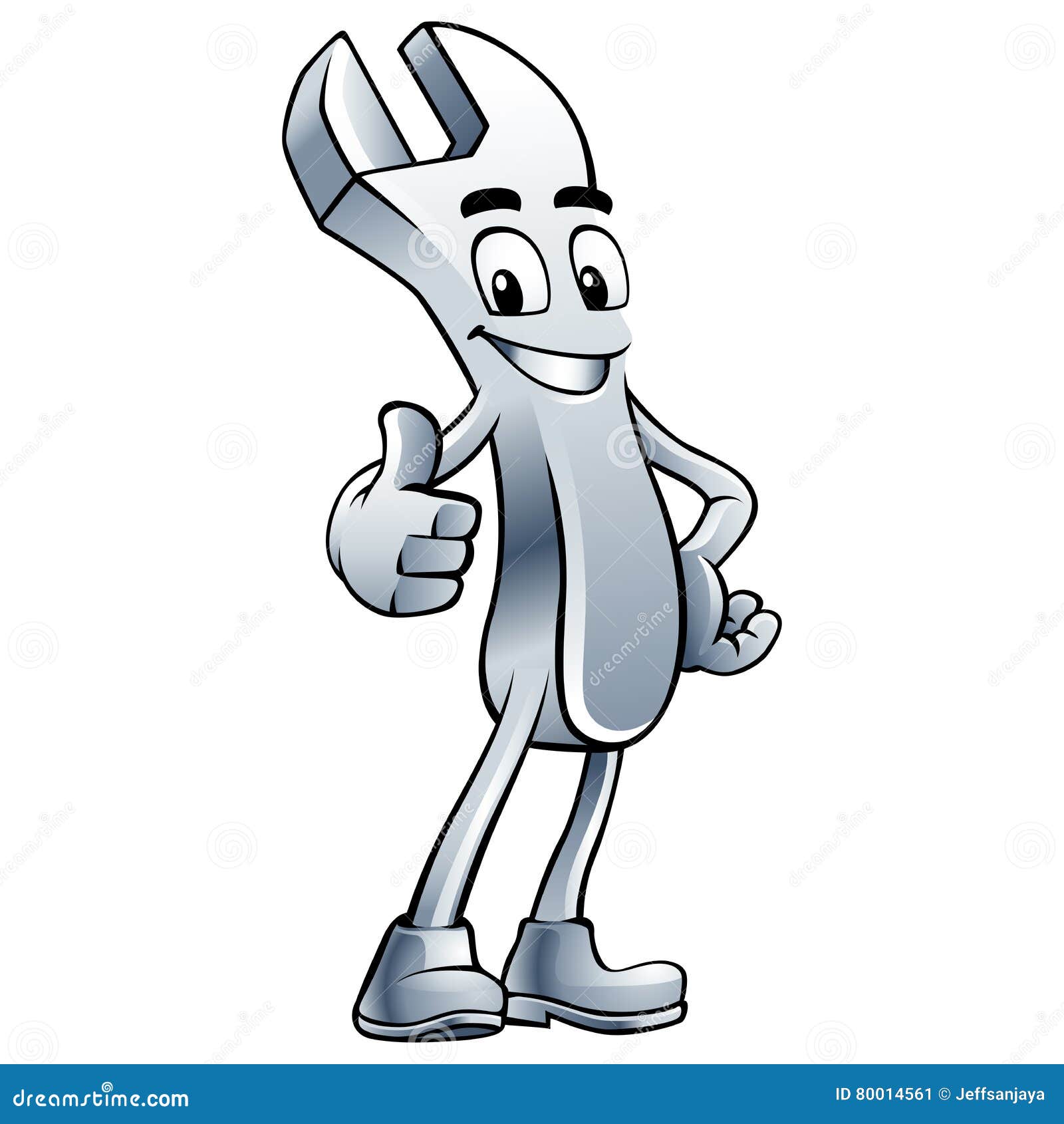 Wrench Mascot stock vector. Illustration of tool, wrench - 80014561