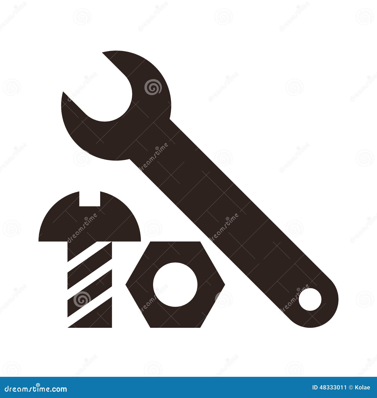 Screw Bolt Dag Icon Black Color Vector Illustration Flat Style Image ...