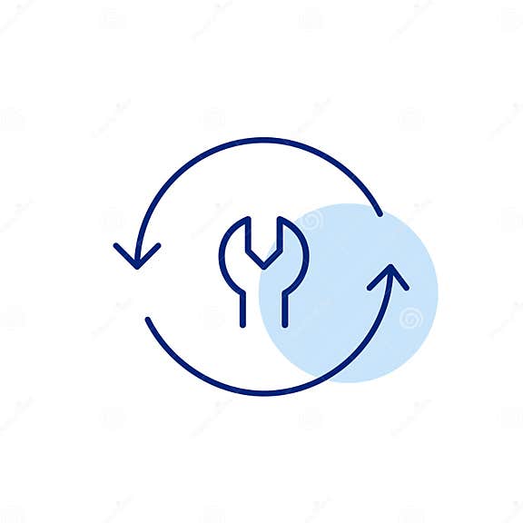 Wrench in Refresh Arrows. Cycle of Repairs and Engineering Process ...