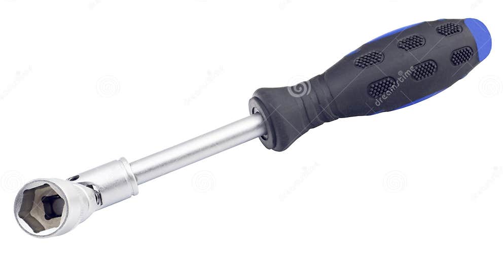 Wrench with Rubberized Handle Stock Image - Image of flexible, spanner ...