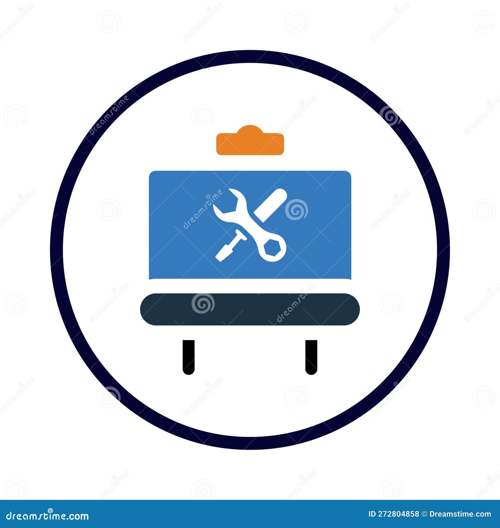 Wrench, Screwdriver, Gear, Work Tools Management Icon Stock Vector ...