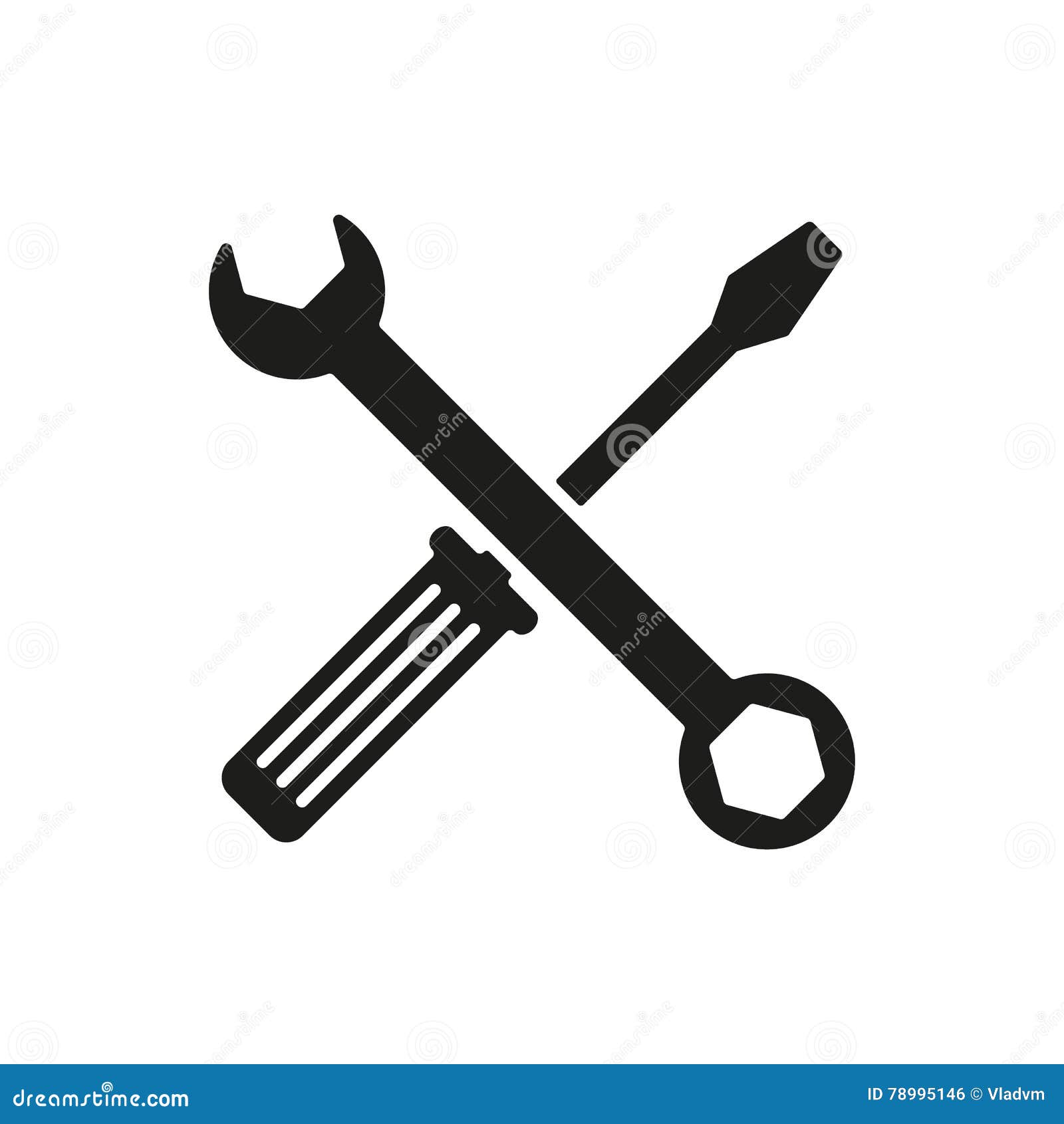The Wrench and Screwdriver Icon. Settings Symbol Stock Vector ...