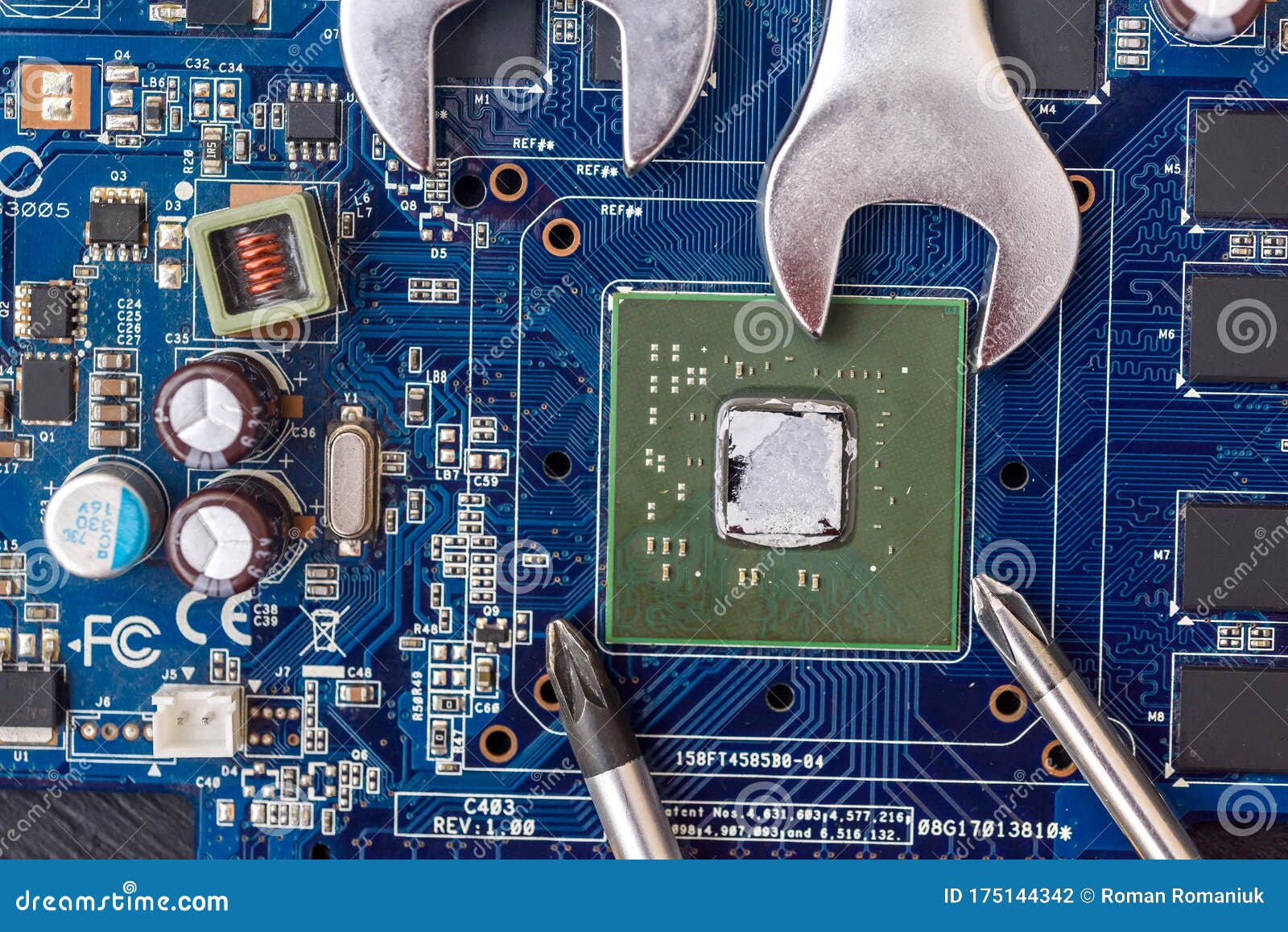 Capacitor, Small, Computer Chip, Metal, Pattern Editorial Image ...