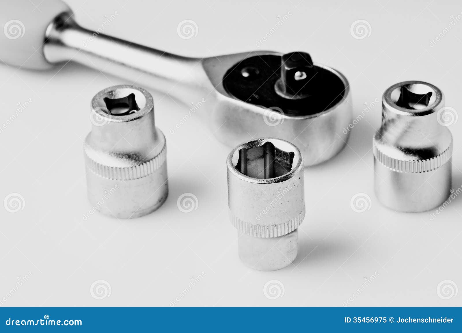 Wrench socket with handle stock image. Image of handle - 35456975