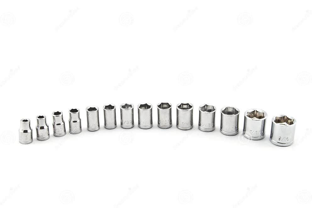 Wrench socket set stock photo. Image of curve, metal - 35812210