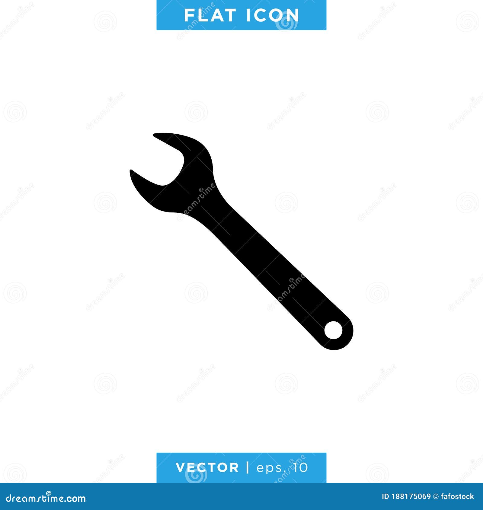 Wrench, Spanner Icon Vector Logo Design Template. Tools, Repair ...