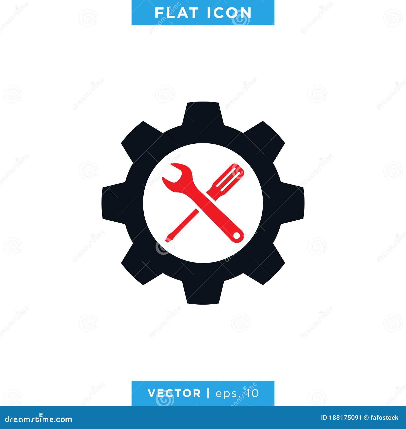 Wrench, Spanner Icon Vector Logo Design Template. Tools, Repair ...