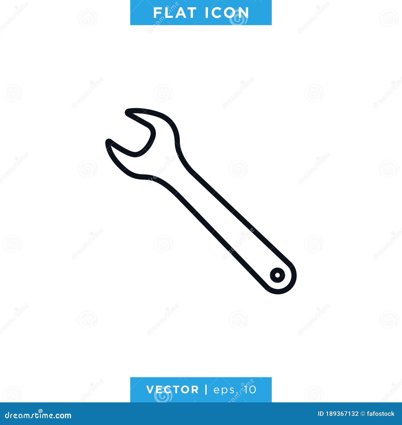 Wrench, Spanner Icon Vector Logo Design Template. Tools, Repair ...