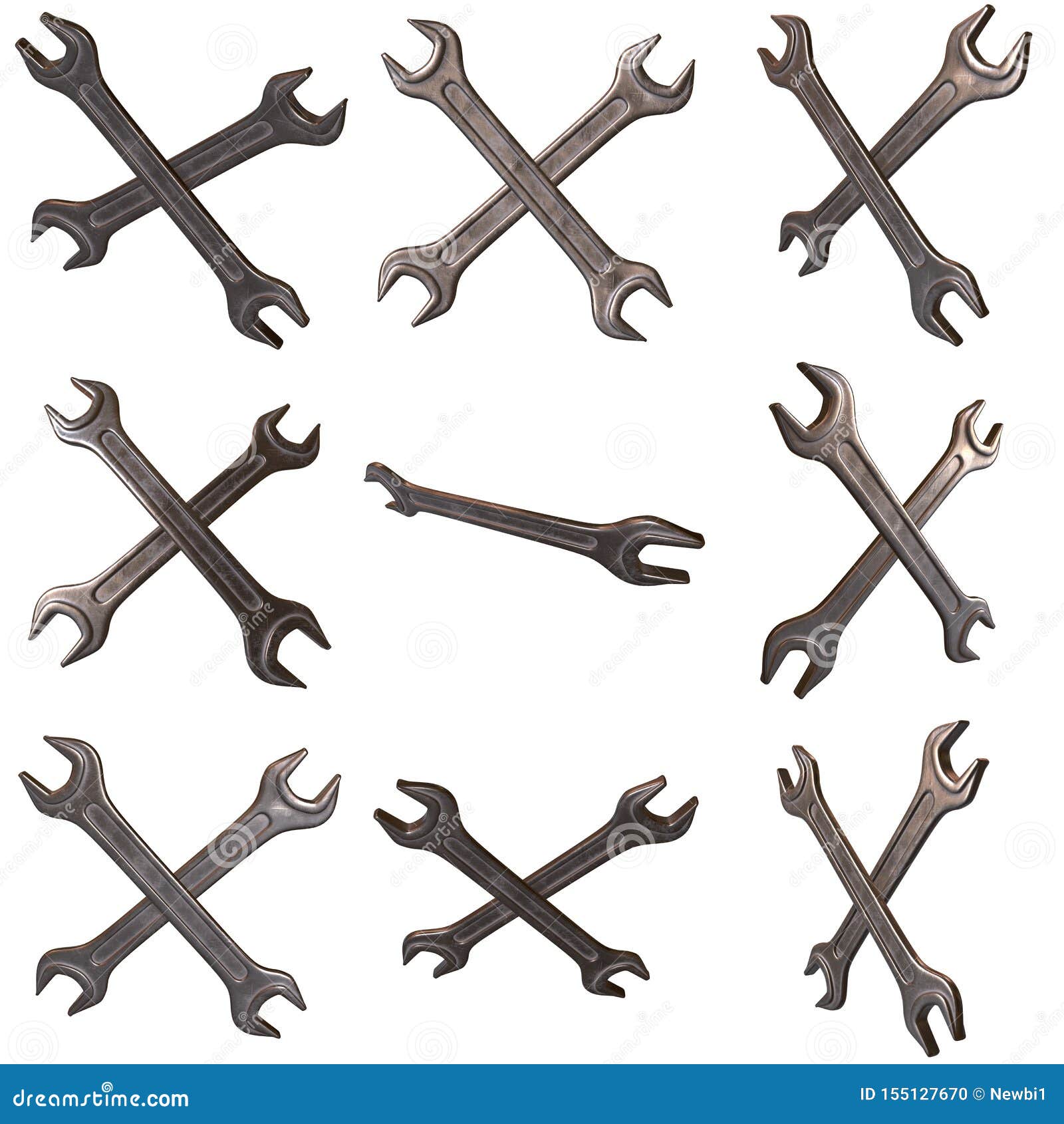 Wrench. Spanner Repair Tool. Stock Illustration - Illustration of ...