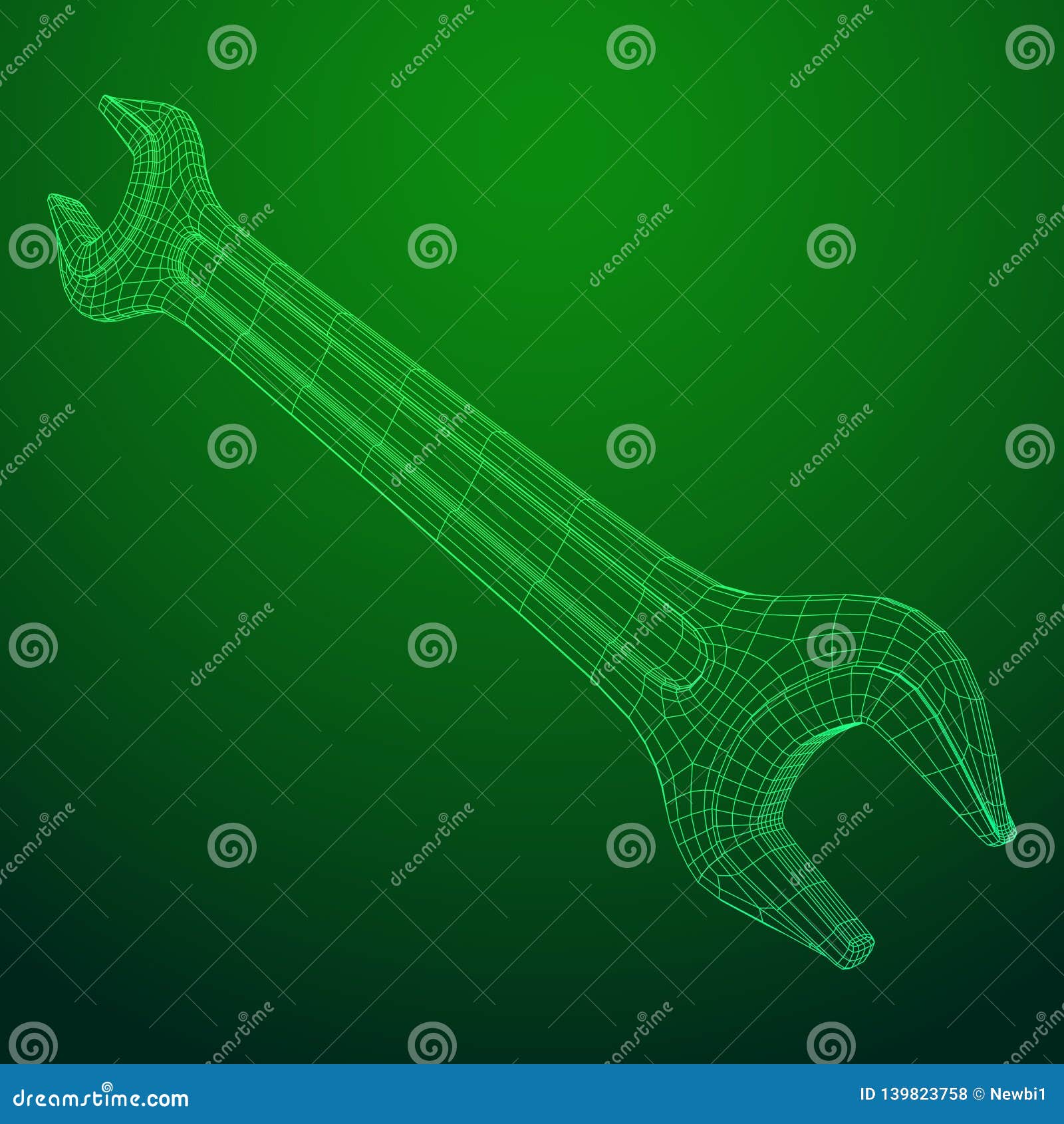 Wrench. Spanner Repair Tool Stock Vector - Illustration of maintenance ...